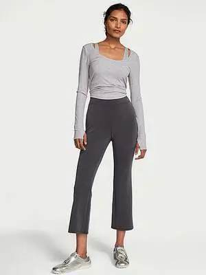 Victoria's Secret Vsx Featherweight Knit Kick Flare Pants - Black