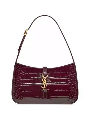 Saint Laurent Le 5 À 7 Crocodile-effect Leather Shoulder Bag