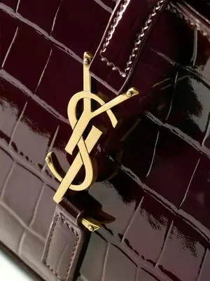 Saint Laurent Le 5 À 7 Crocodile-effect Leather Shoulder Bag - Red