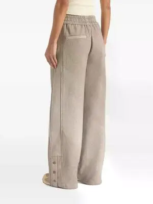 Manière De Voir Wide-leg Popper Joggers - Neutrals