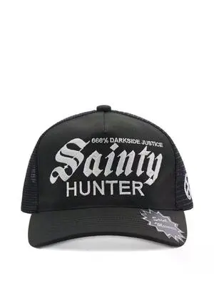 SAINT MXXXXXX Embroidered Mesh Cap - Black