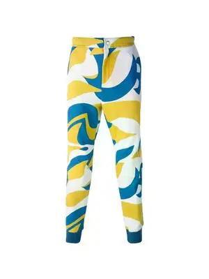 Alexander McQueen Abstract-print Track Pants - Yellow
