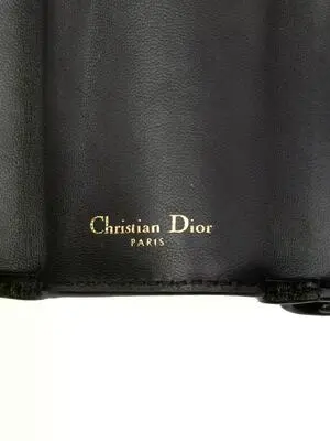 Dior 2020-2026 Grained Calfskin Saddle Trifold Wallet Small Wallets