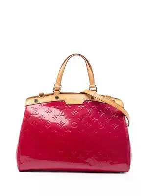 LOUIS VUITTON Monogram Vernis Brea Mm Satchel - Red