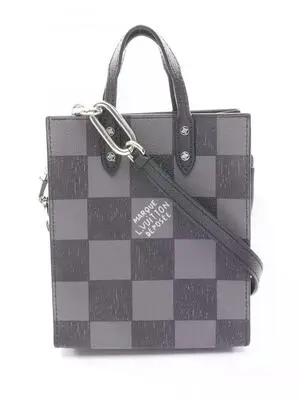 LOUIS VUITTON Damier Checkerboard Sac Plat Xs Satchel - Black
