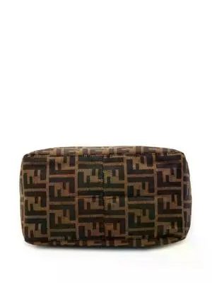 Fendi Zucca Canvas Double Flap Mamma Shoulder Bag