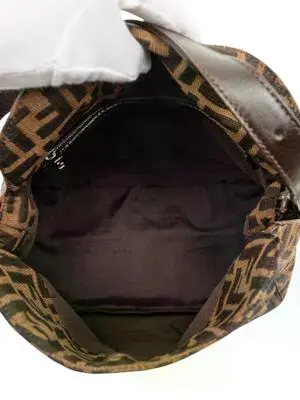 Fendi Zucca Canvas Double Flap Mamma Shoulder Bag