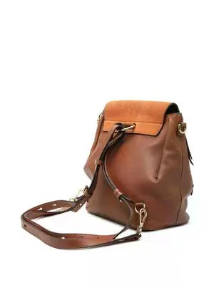 Chloé Faye Backpack In Calfskin And Suede