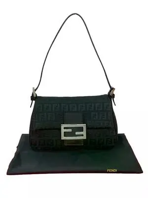 Fendi Mini Zucchino Canvas Mamma Forever Shoulder Bag