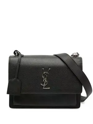 Saint Laurent Medium Grained Calfskin Monogram Sunset Crossbody Bag
