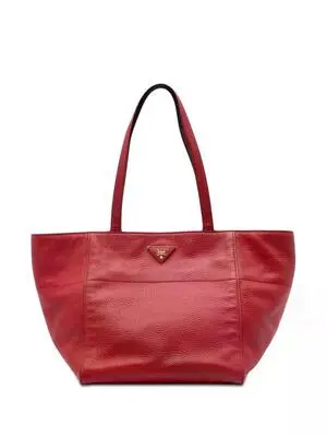 Prada Vitello Daino Tote Bag - Red