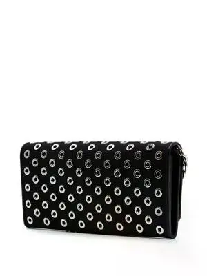 Prada Tessuto Grommet Wallet On Chain Crossbody Bag