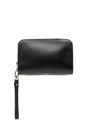 LOUIS VUITTON Taiga Leather Pochette Baikal Clutch Bag - Black
