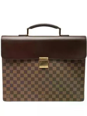 LOUIS VUITTON Damier Ebene Altona Pm Business Bag - Brown