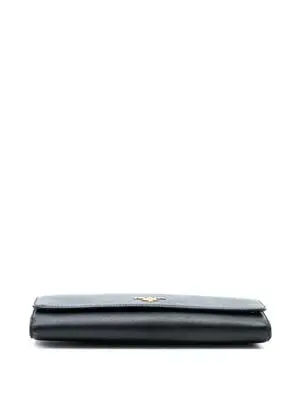 Prada 2010-2025 Saffiano Wallet On Chain Crossbody Bag - Black