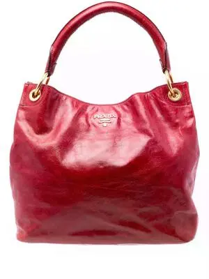 Prada Vitello Shine Tote Bag - Red