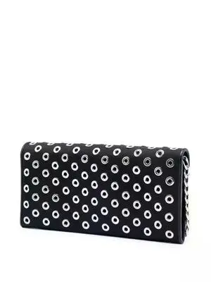 Prada Tessuto Grommet Wallet On Chain Crossbody Bag