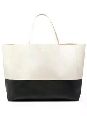 Celine 2015 Bicolor Calfskin Horizontal Cabas Tote Bag - Black