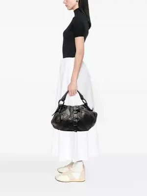 Prada Nappa Mordoré Ruffle Hobo Bag