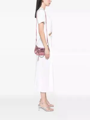 Balenciaga 2021 Metallic Lambskin Le Cagole Xs Crossbody Bag - Pink