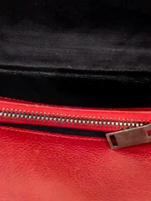 Saint Laurent Medium Chevron Sheepskin Monogram College Satchel