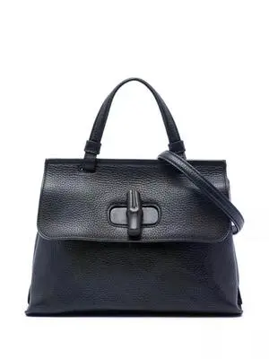 Gucci Bamboo Turn Lock Satchel - Black