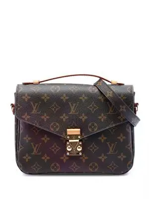 LOUIS VUITTON Monogram Pochette Metis Satchel - Brown