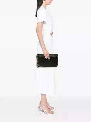 Miu Miu Studded Leather Zip Clutch Bag