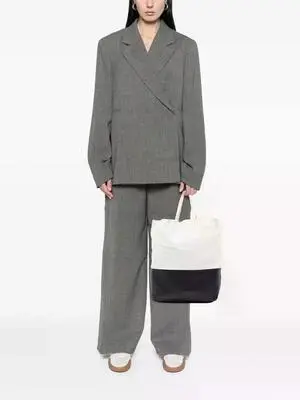 Celine Bicolor Leather Vertical Cabas Tote Bag