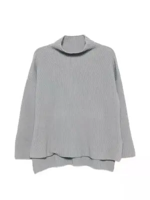 LA JULIE CASHMERE Ribbed-knit Roll Neck Sweater