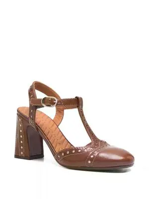 Chie Mihara T-bar Heeled Pumps - Brown