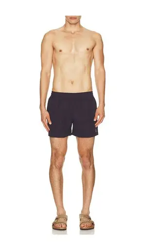 AUTO-REPLY 4 Grid Pintuck Sebastian Swim Trunk - Navy