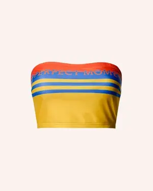 Perfect Moment Stripe Bandeau Bikini Top - Orange