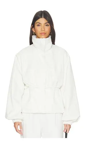 SNDYS. Ezrah Zip-up Jacket With Funnel Neck - White