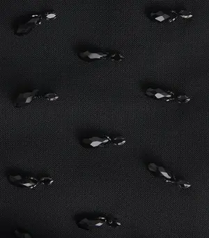 Carolina Herrera Embellished Stretch-wool Bandeau Crop Top
