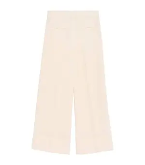 Valentino Garavani Wool-silk Crepe Tailored Trousers - Beige