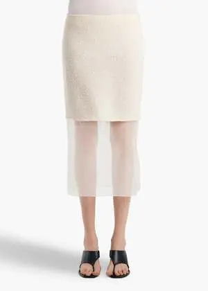 Khaite Sybil Skirt - Natural