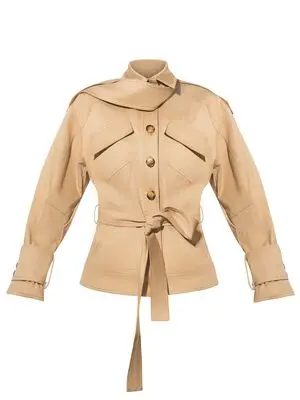 TIA DORRAINE Oversized Belted Trench Jacket