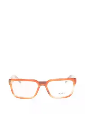 Prada Square Frame Glasses - Orange