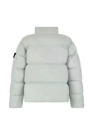 Stone Island Compass Badge Quilted Down Jacket - Blue