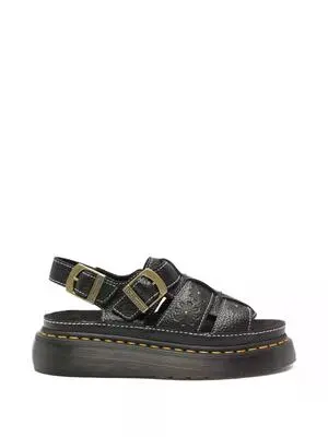 Dr. Martens Wrenlie Flower-embossed Buckled Sandals