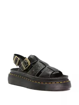 Dr. Martens Wrenlie Flower-embossed Buckled Sandals