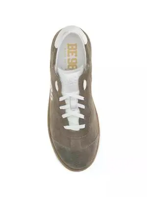 BE980 Logo-embroidered Suede Sneakers