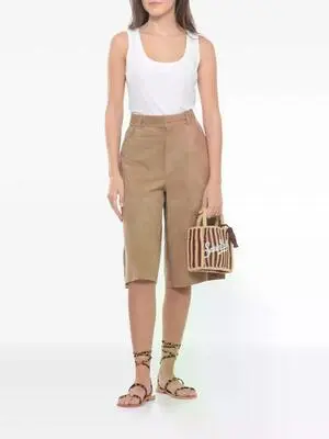 MC2 SAINT BARTH Mini Vanity Raffia Striped Tote Bag