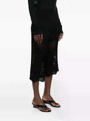 IRO PARIS Crochet Knit Scalloped Hem Trousers