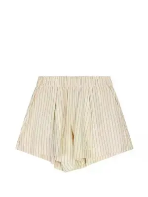 Stylein Striped Pleated Shorts - Neutrals