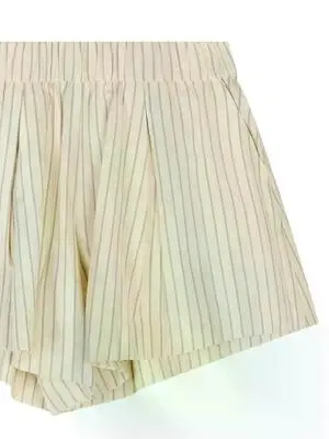 Stylein Striped Pleated Shorts - Neutrals