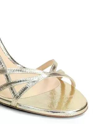 Roberto Festa Metallic Leather Strappy Sandals