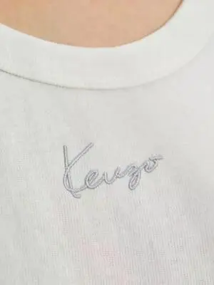 Kenzo Embroidered Cotton Tank Top