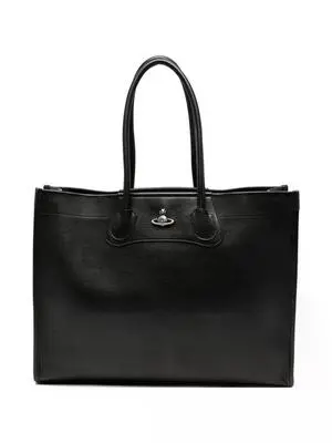 VIVIENNE WESTWOOD Vivienne Westwood Orb Plaque Leather Tote Bag